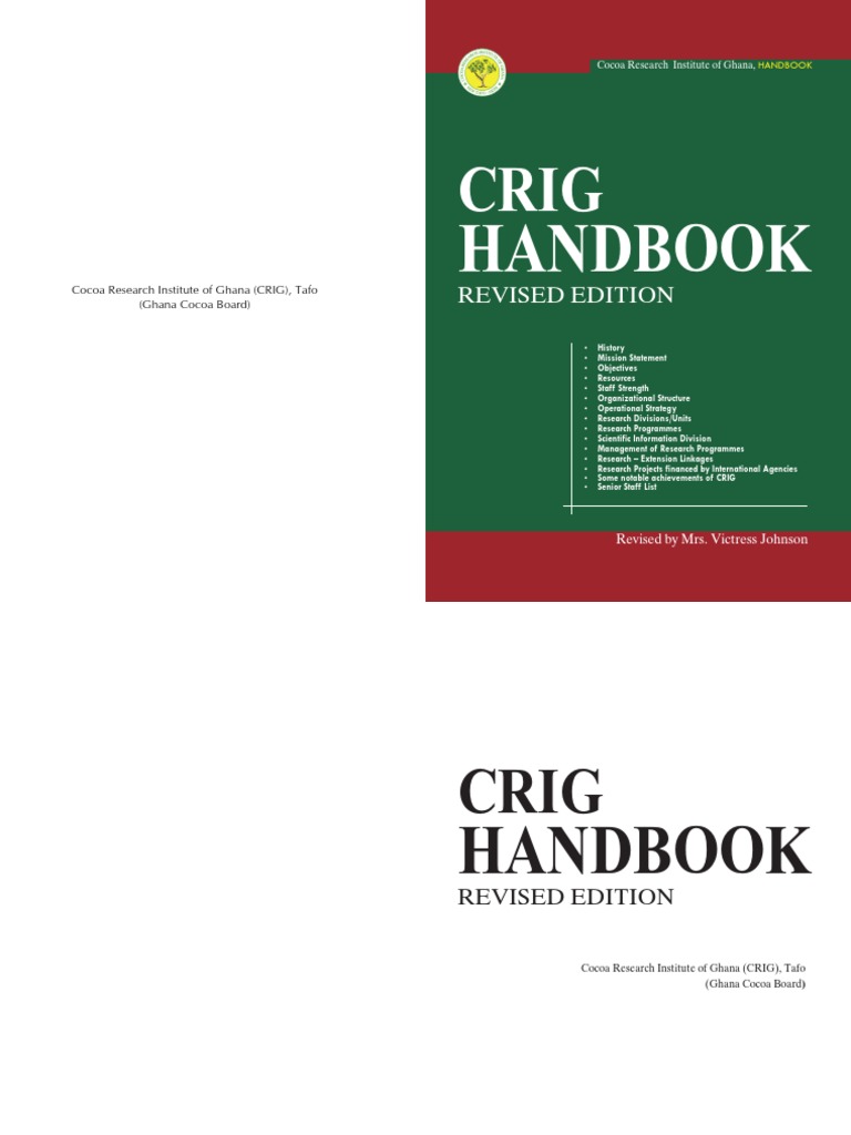 CRIG HandBook | PDF | Cocoa Bean | Plant Breeding