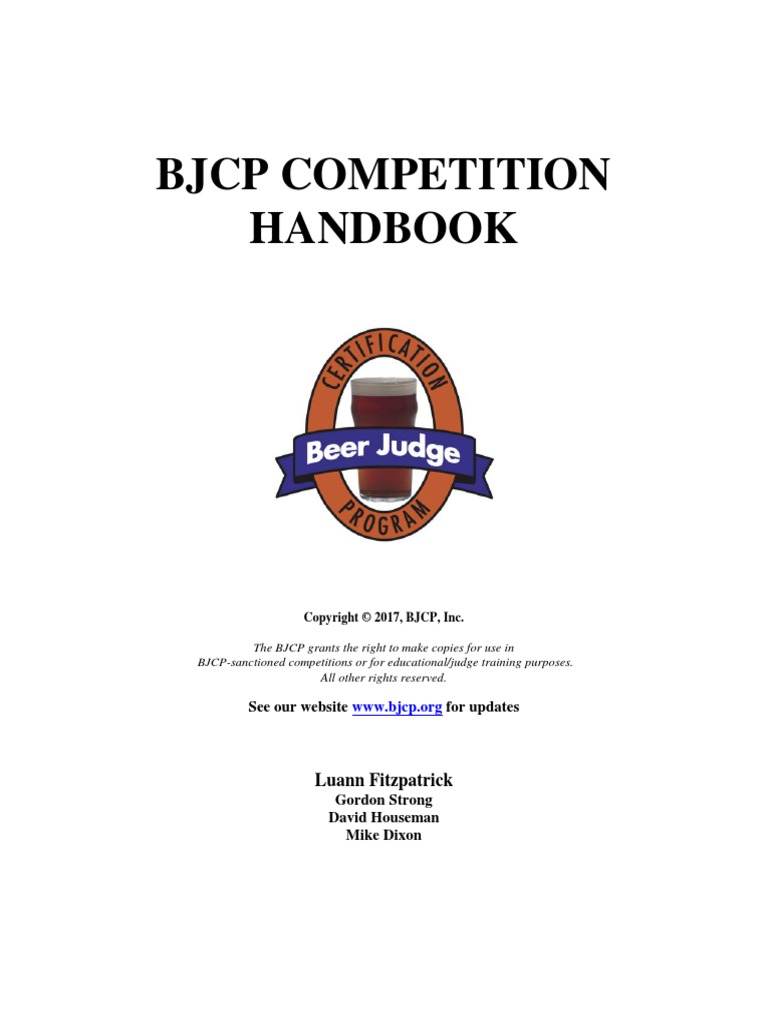 BJCP Competition Handbook: Luann Fitzpatrick | PDF | Brewing | Food And ...