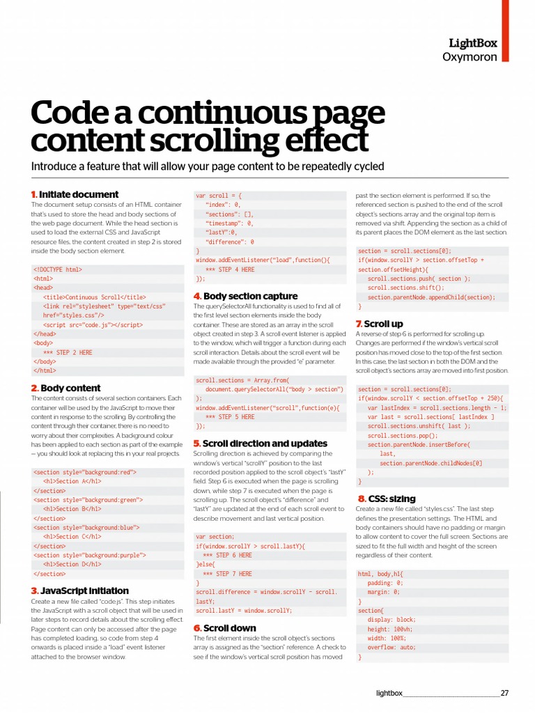Code As Continuos Page | PDF | Cascading Style Sheets | Java Script