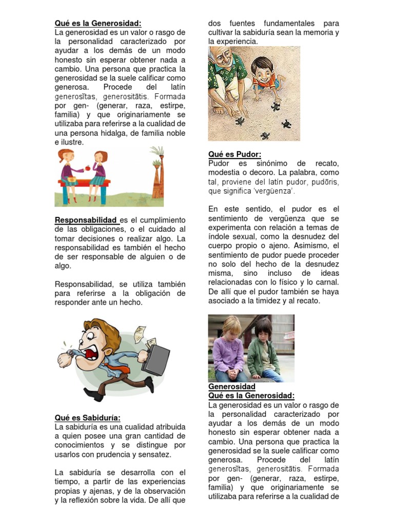 Qué Es La Generosidad | PDF | Modestia | Tolerancia