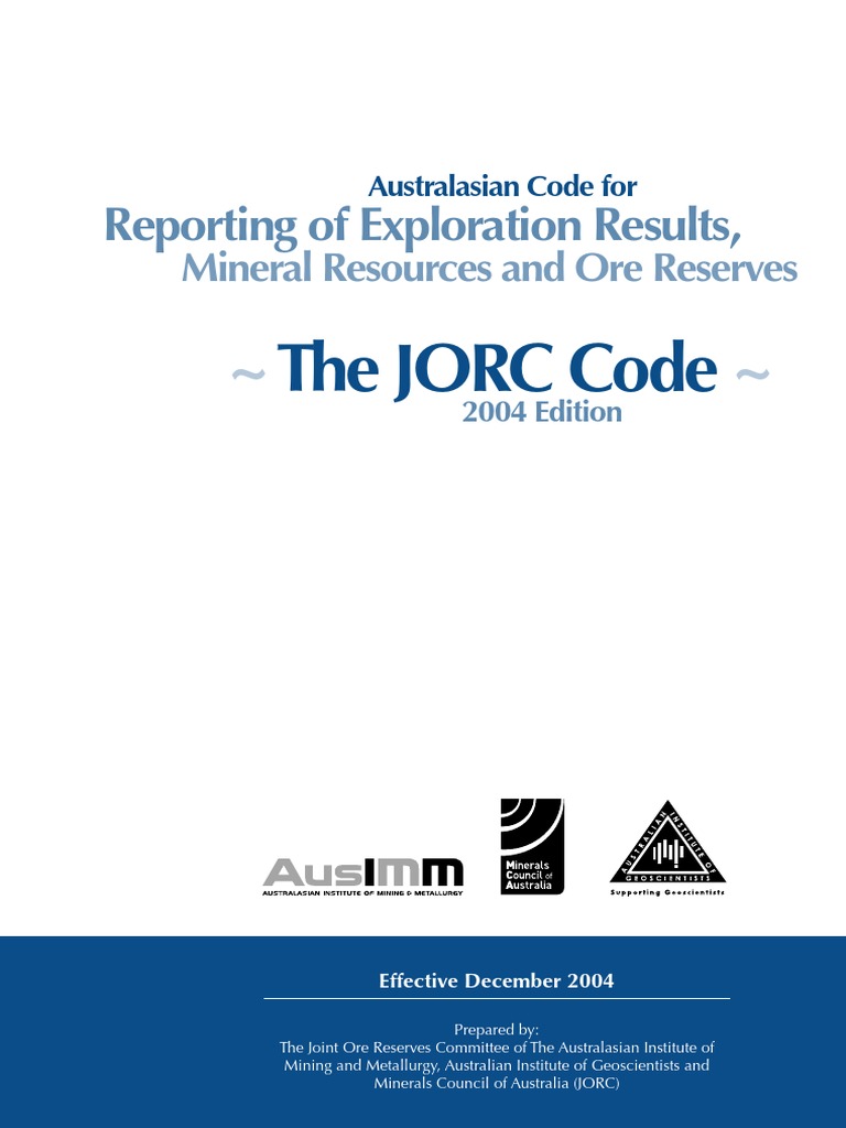 JORC Code MineralResourcesReserves | PDF | Natural Materials | Mining