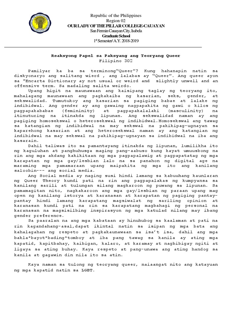 Reaksyong Papel | PDF