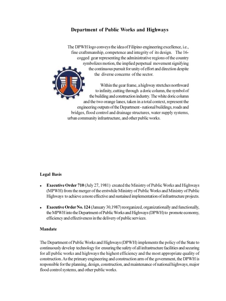 DPWH PDF | PDF | Road | Public Works