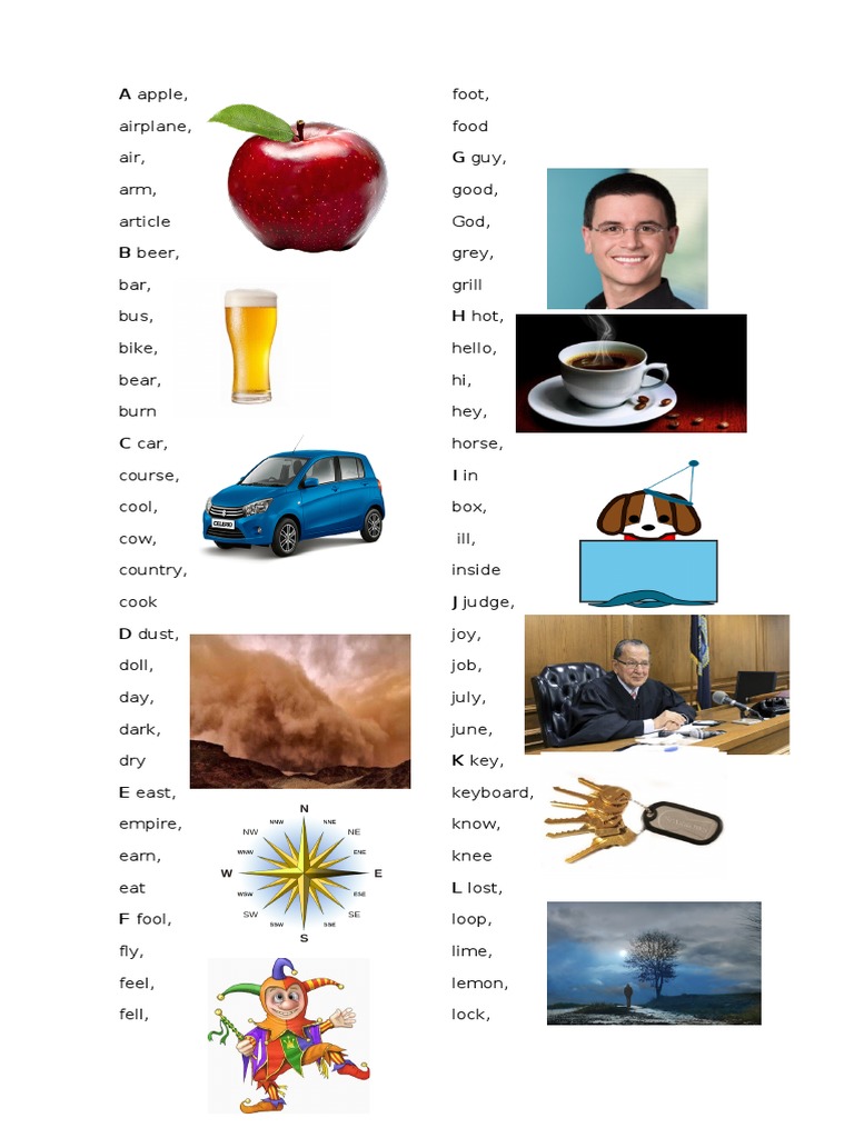 An Alphabetical List of Unrelated Words | PDF | Nature