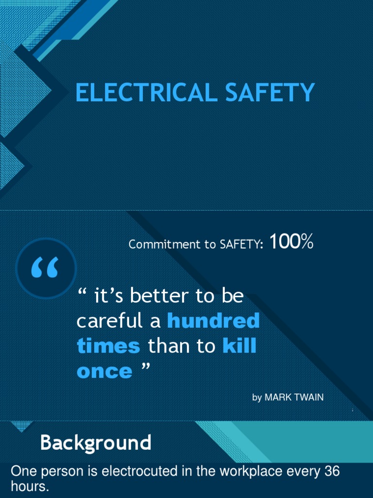 Electrical Safety: Click To Edit Master Title Style | PDF | Electricity ...