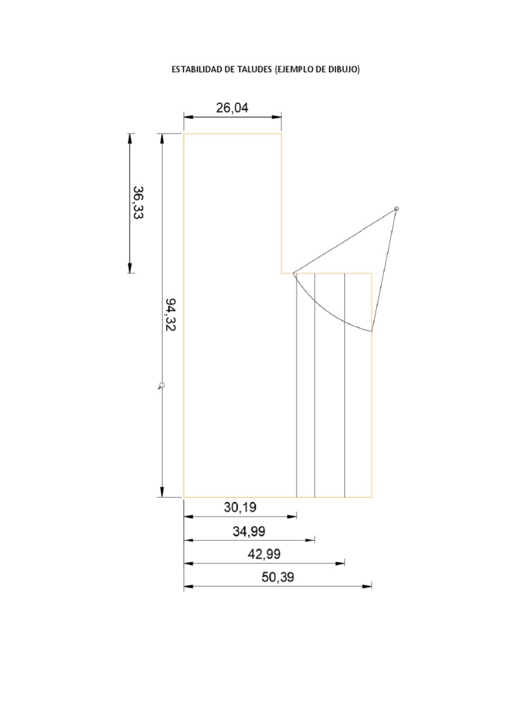 Dibujo de Talud Ejemplo | PDF