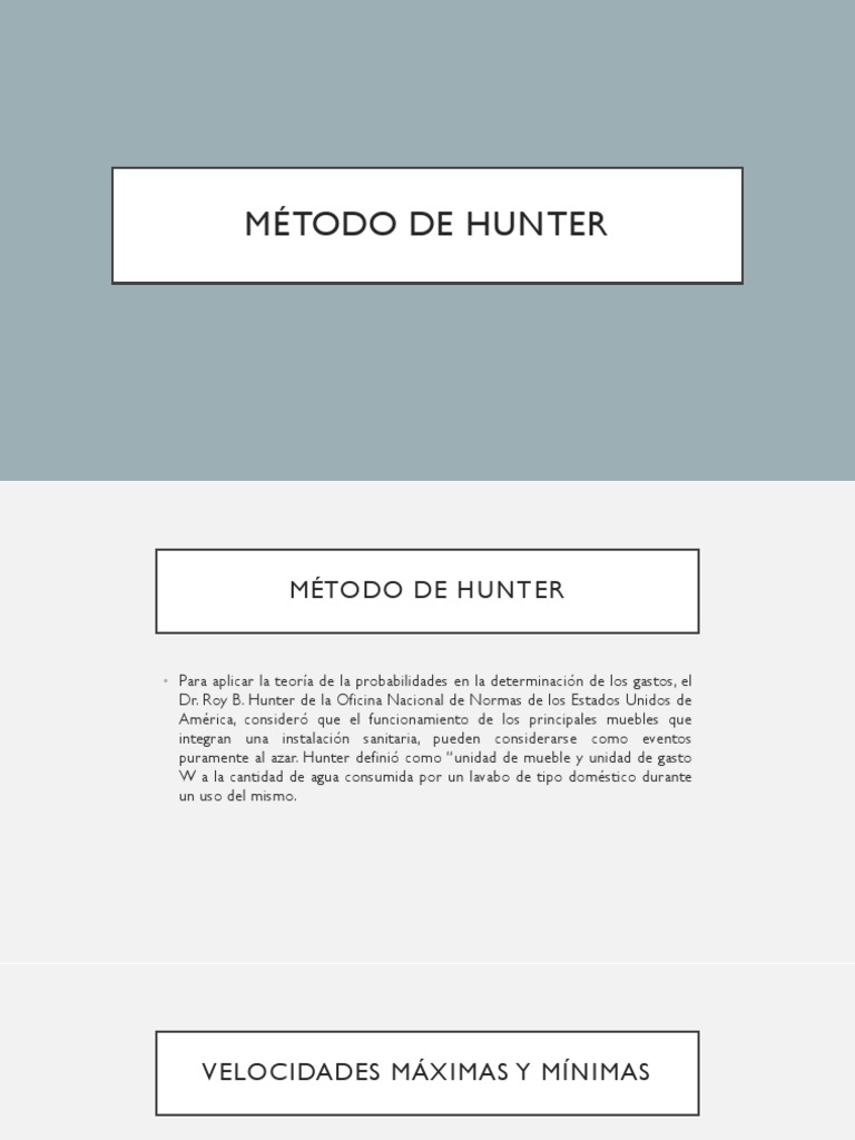 Método de Hunter | PDF | Agua | Naturaleza