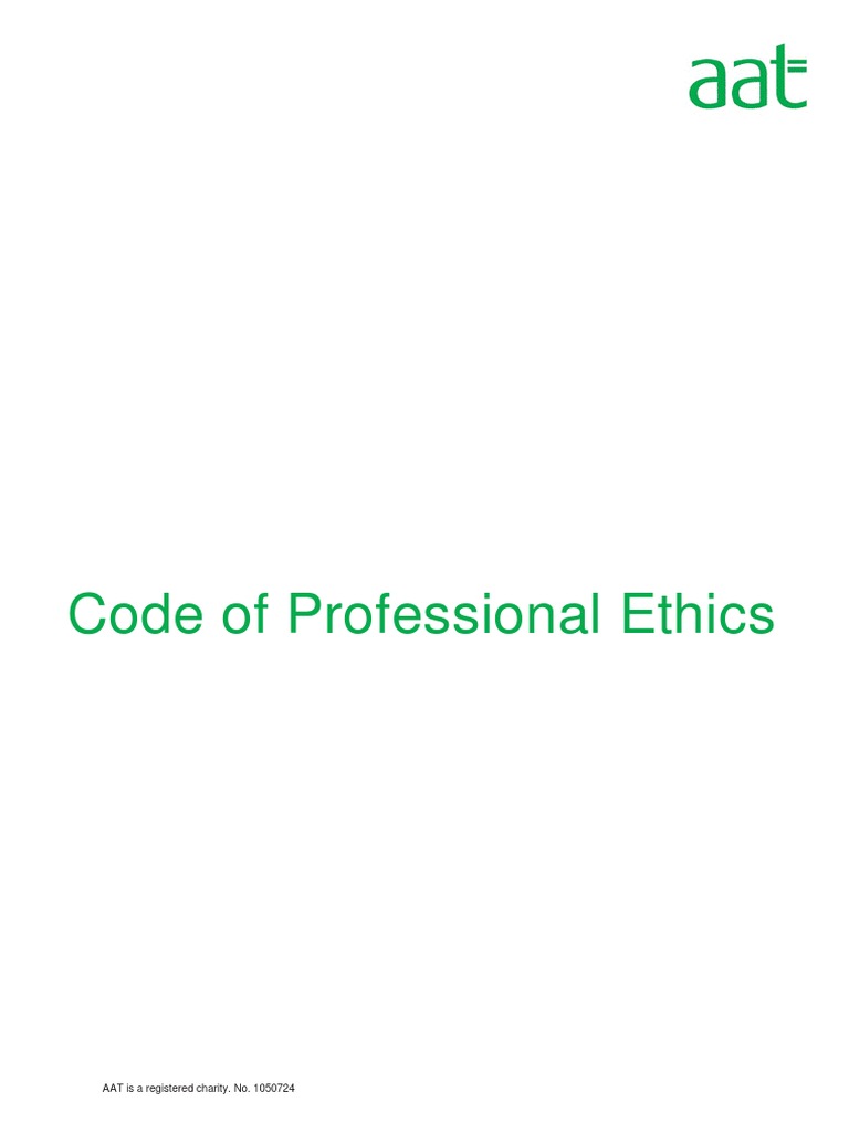 AAT Code of Professional Ethics | PDF | Audit | Money Laundering