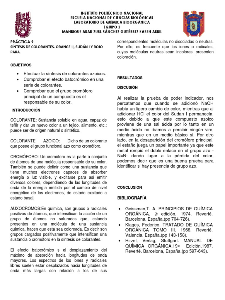 Colorantes Azoicos | PDF | Cromóforo | Moléculas
