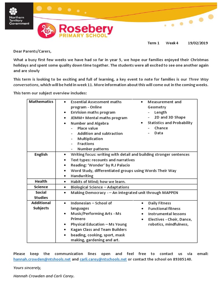 Term Letter | PDF | Teaching Mathematics | Cognition
