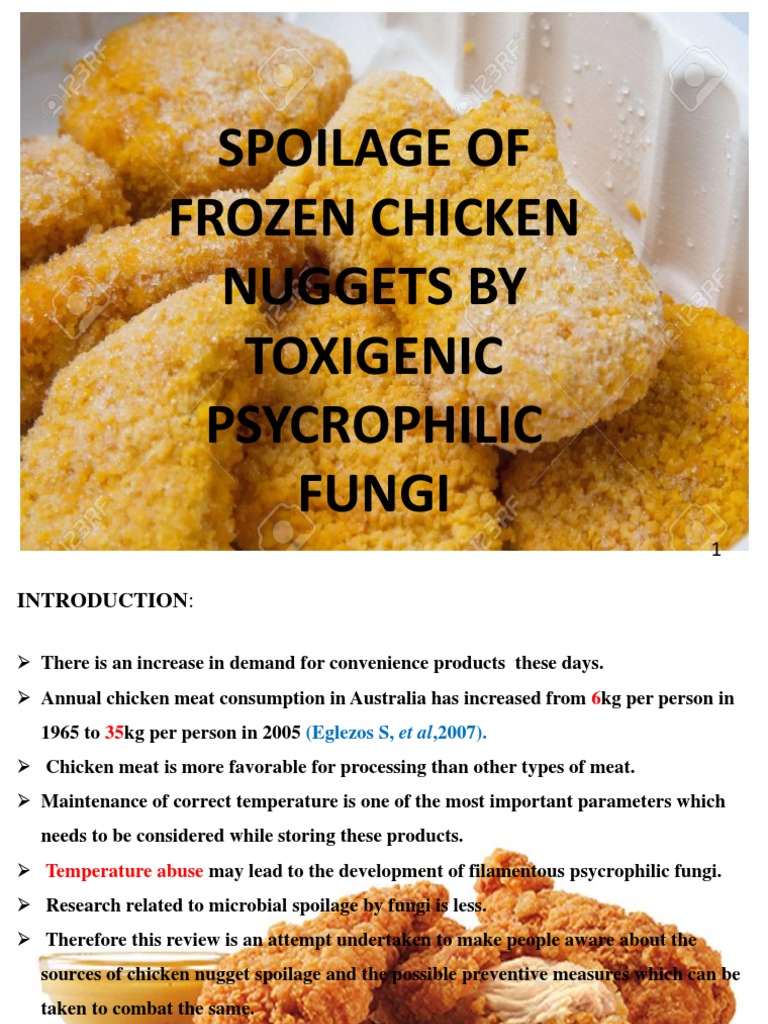 Spoilage of Frozen Chicken Nuggets by Toxigenic Psycrophilic Fungi ...