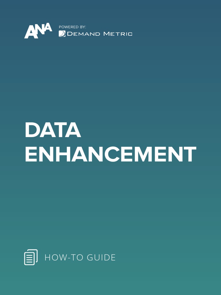 ANA Data Enhancement | PDF | Http Cookie | Marketing