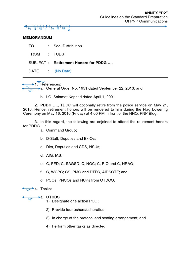 Annex D2 - Sample Memorandum | PDF | Foreign Language Studies ...