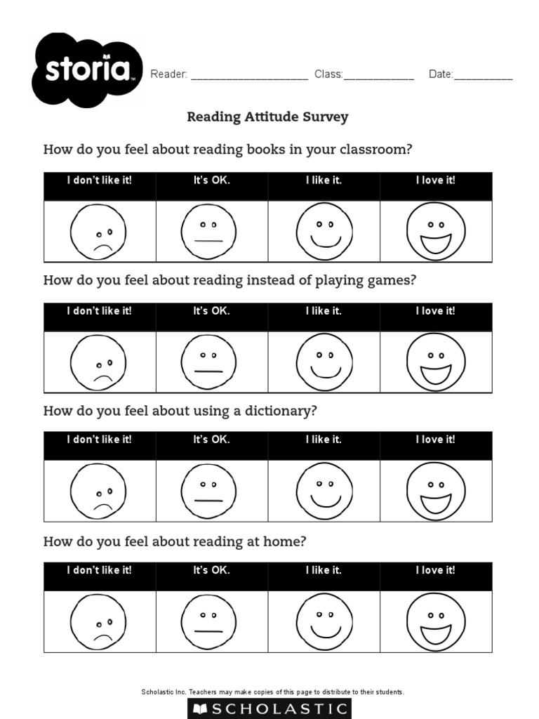 Reading Attitude Survey for Students | PDF