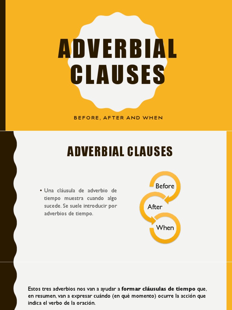 Adverbial Clauses | PDF | Adverbio | Vocabulario