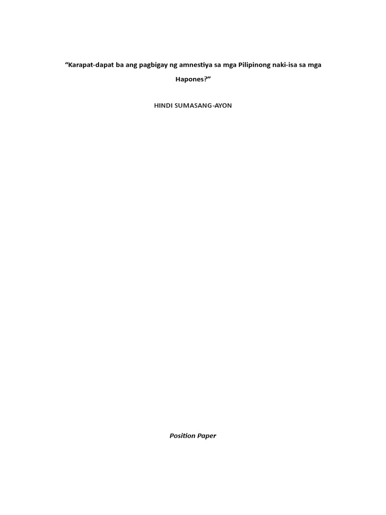 Posisyon Papel | PDF