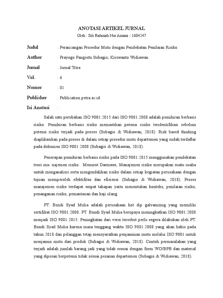 Contoh Anotasi | PDF