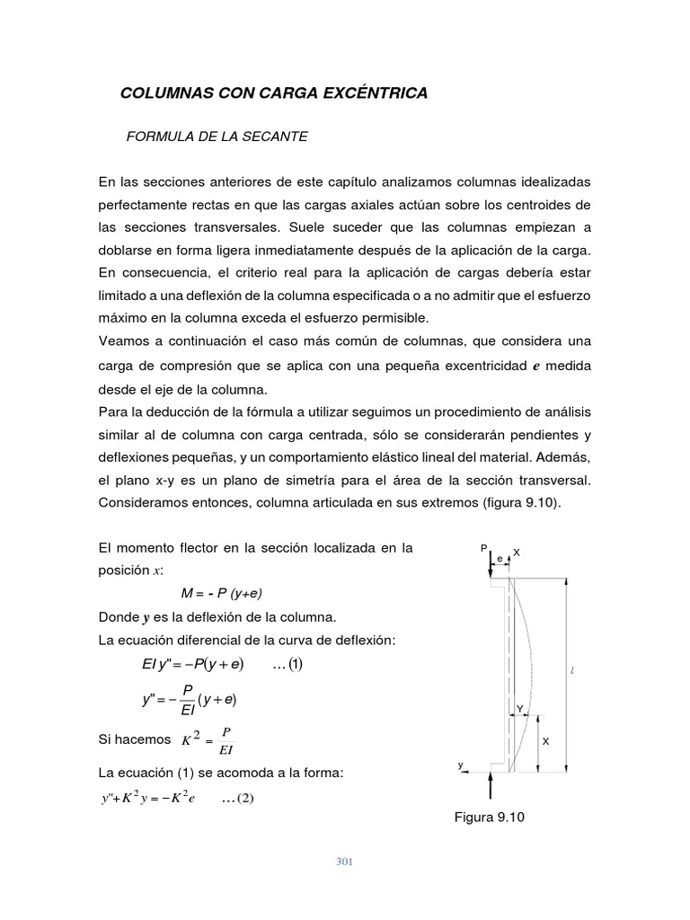 Columnas Excéntricas | PDF | Pandeo | Doblar
