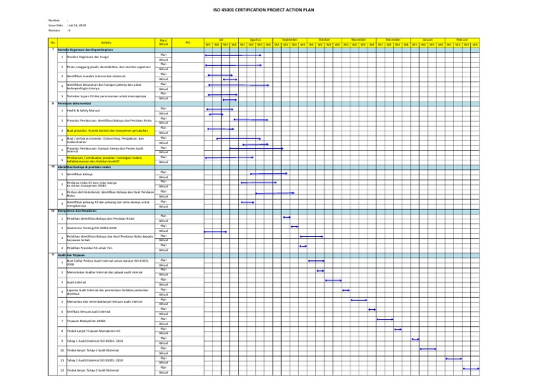 ISO 45001 Certification Project Action Plan | PDF