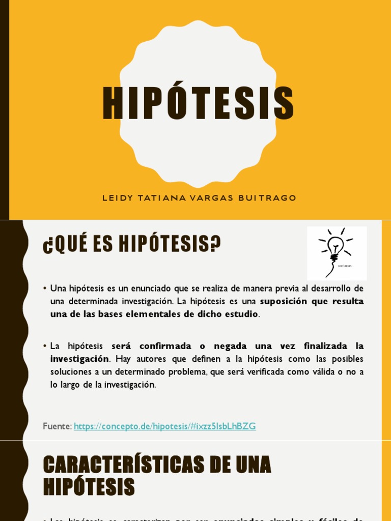 Definición y Tipos de Hipótesis | PDF | Hipótesis | Método científico