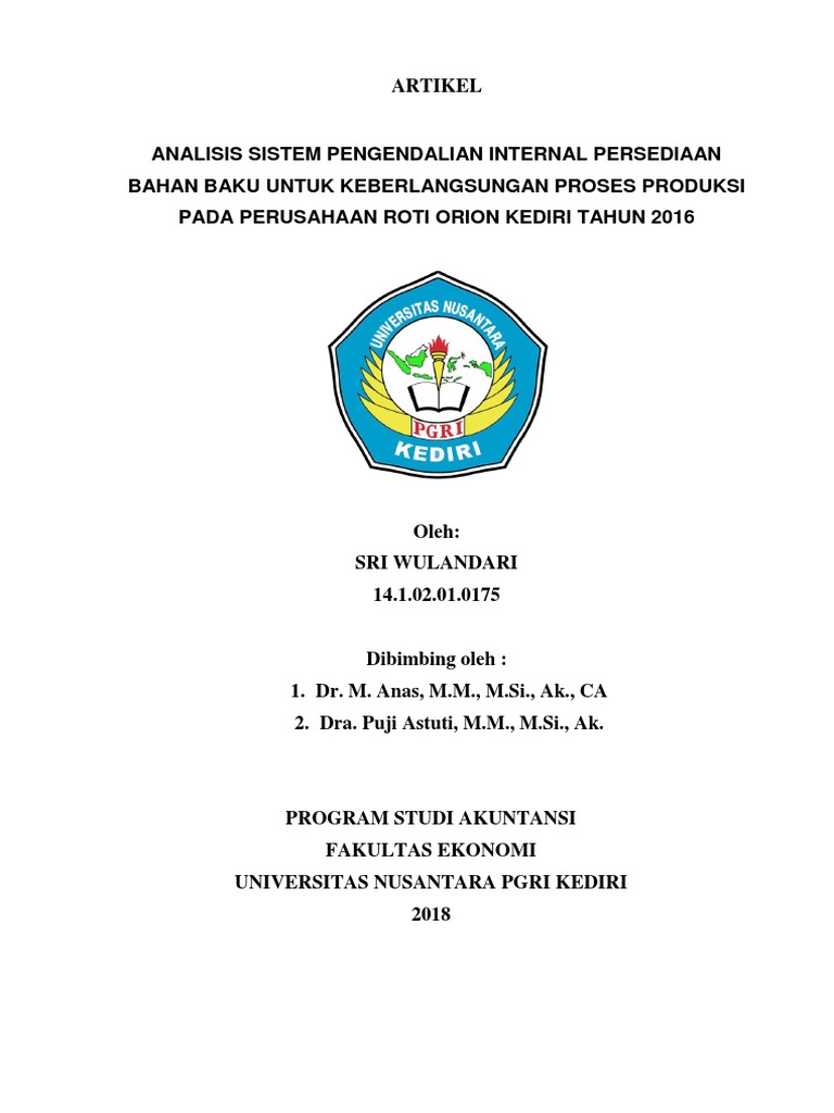 Contoh Jurnal Ilmiah | PDF