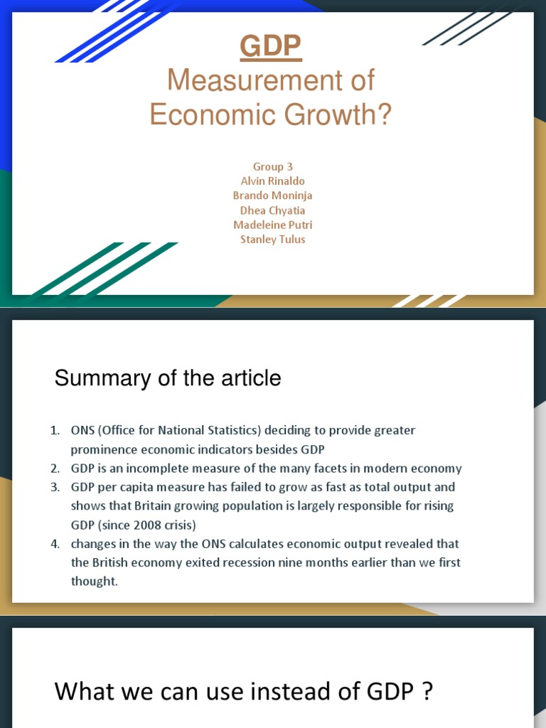 GDP Measurement of Economic Growth | PDF