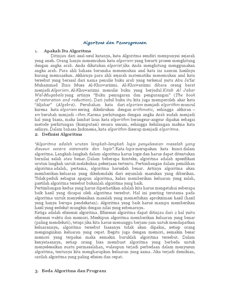 ALGORITMA | PDF