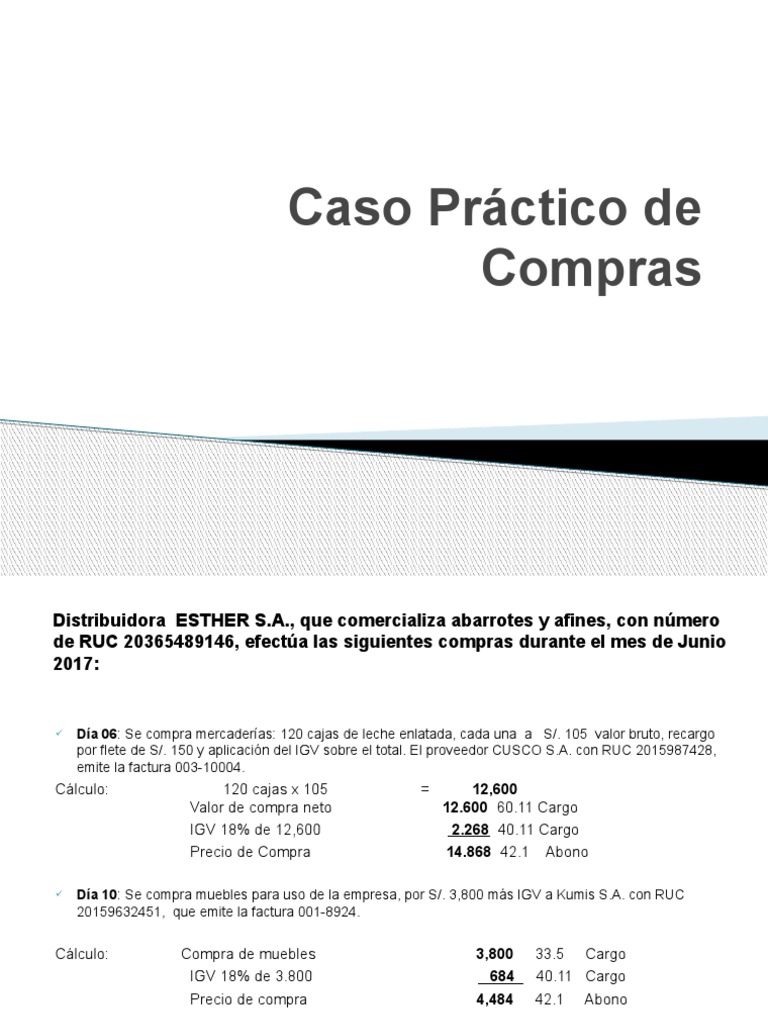 Caso Práctico de Compras Esther | PDF | Business