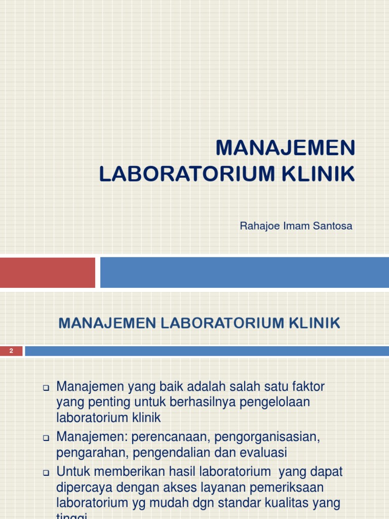 Manajemen Lab | PDF | Verification And Validation | Laboratories