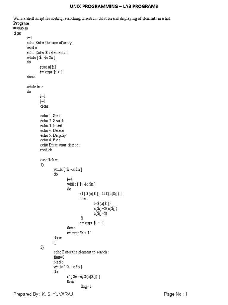 Unix Lap Shell-Script | PDF | Command Line Interface | Filename