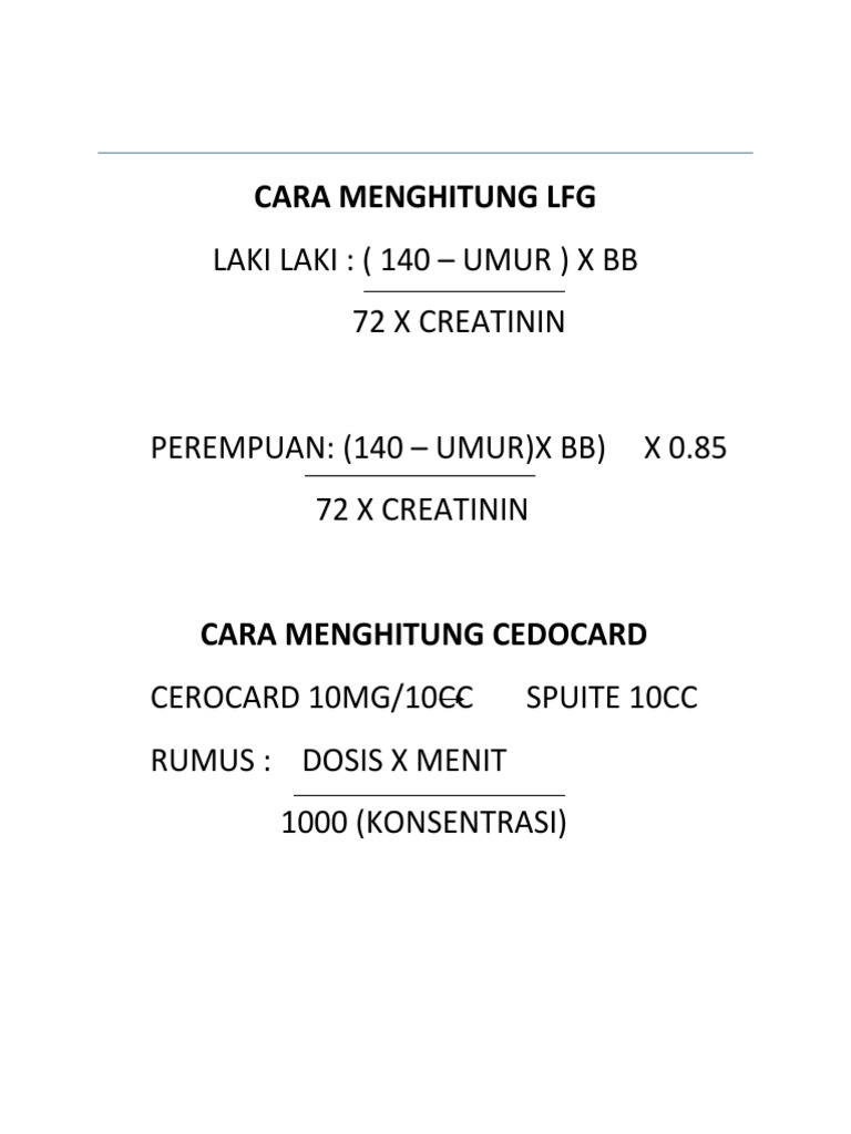 Dosis dan Rumus Cedocard Injeksi | PDF