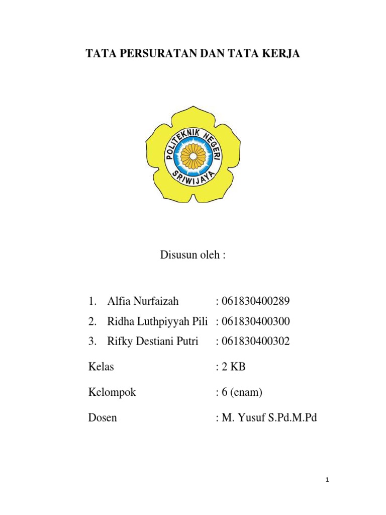 Tata Persuratan Dan Tata Kerja-1 | PDF