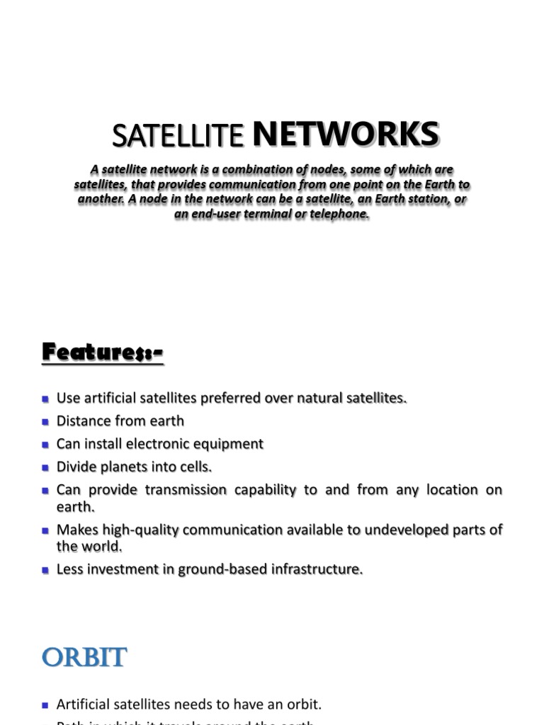 Satellite Networks | PDF | Satellite | Communications Satellite
