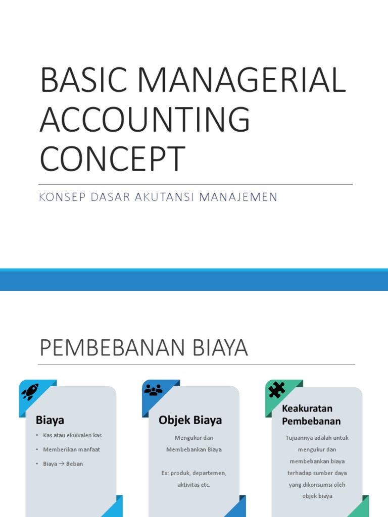 Basic Managerial Accounting Concept and Journal | PDF