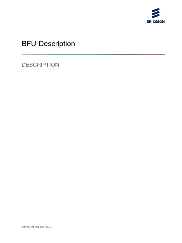 BFU Description PDF | PDF | Electronic Engineering | Electrical Engineering