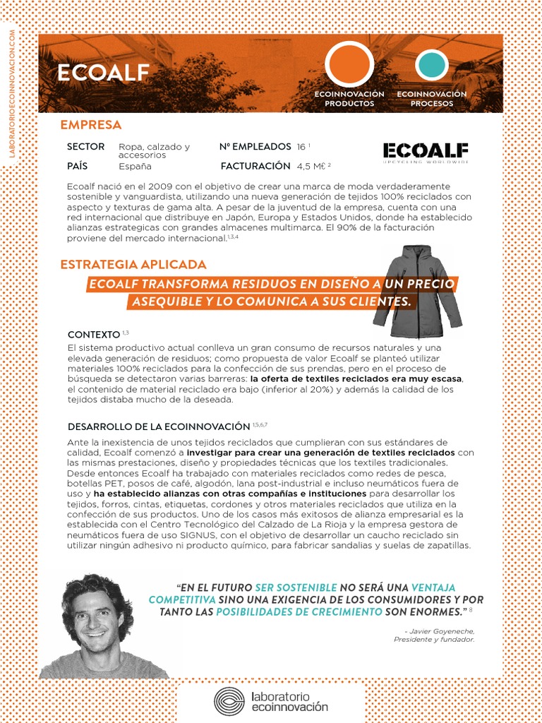Ecoalf: Moda Sostenible con Materiales Reciclados | PDF | Industria ...