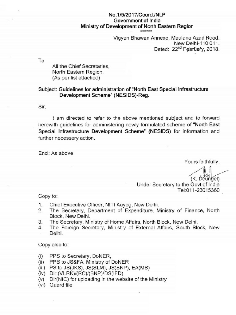 Guidelines For Administration of NESIDS | PDF