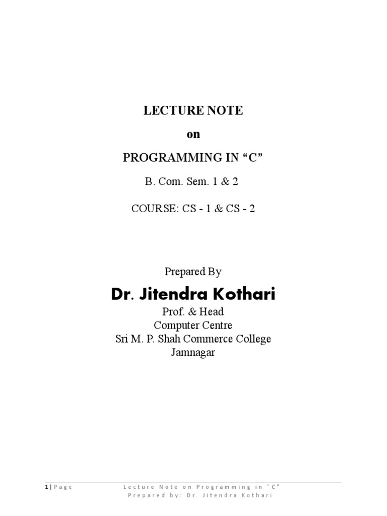 C Tutorials | PDF | Array Data Structure | Control Flow