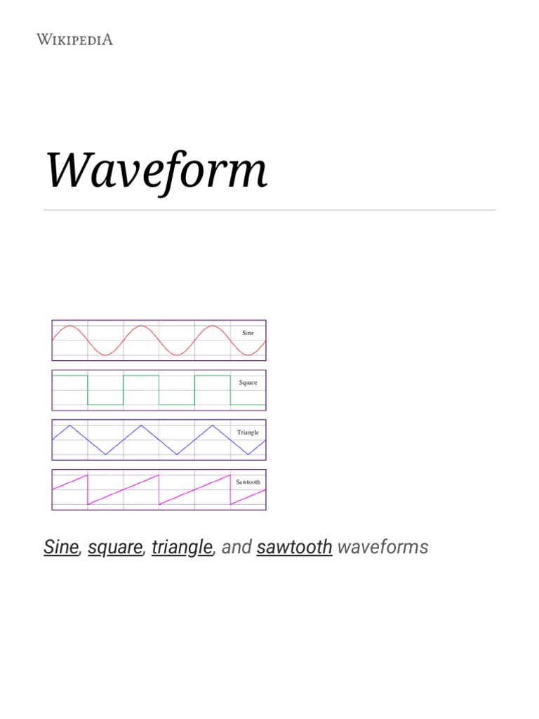 Waveform:, ,, and Waveforms | PDF | Fourier Analysis | Waves