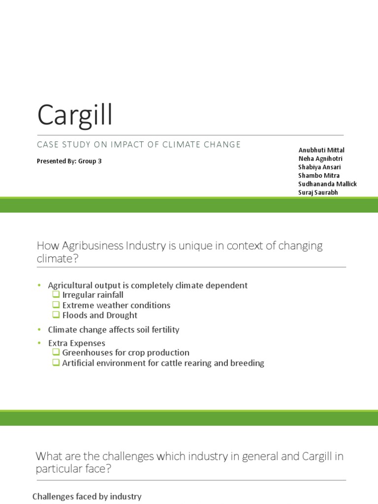 Addressing the Impacts of Climate Change: A Case Study of Cargill's ...