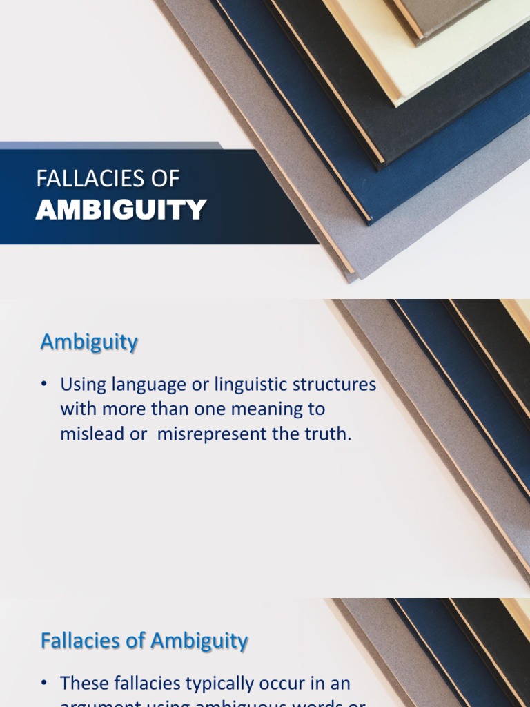 Fallacies Of: Ambiguity | PDF | Ambiguity | Fallacy