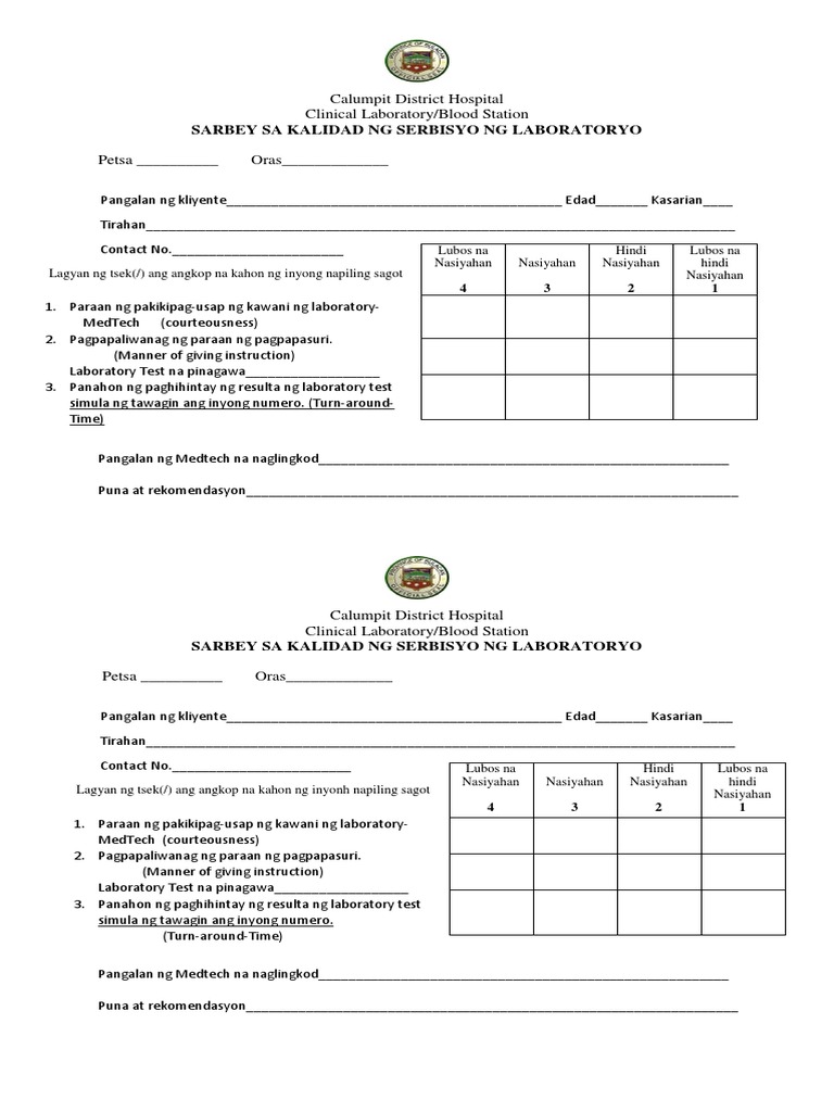 Survey Form | PDF
