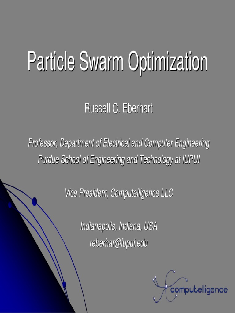 Particle Swarm Optimization | PDF | Artificial Neural Network | Mathematical Optimization