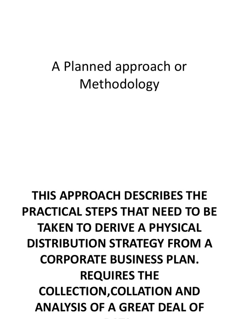 Logistics PPT - Methodology | PDF | Logistics | Data
