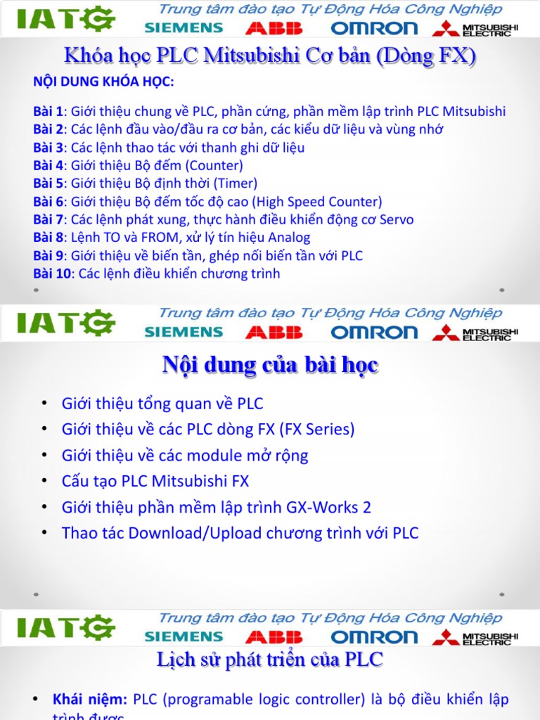BAI-1-Giới Thiệu Tổng Quan PLC Mitsubishi | PDF
