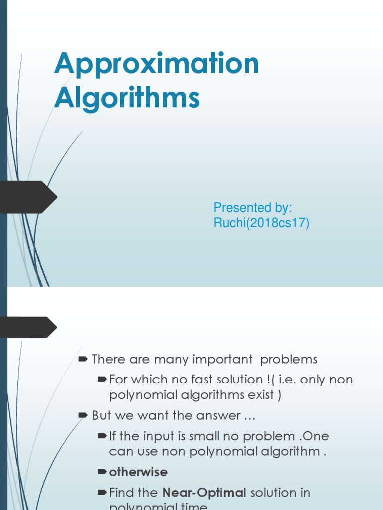 Approximation Algorithms Pdf Time Complexity Mathematical