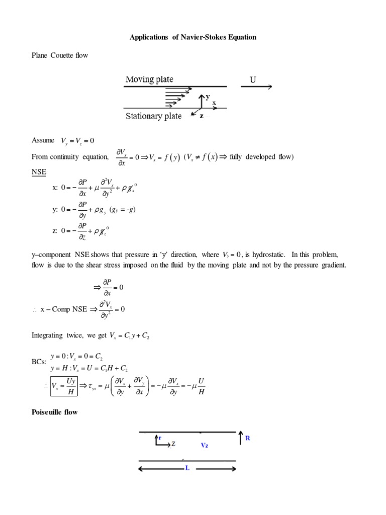 V V V FX: Applications of Navier-Stokes Equation | PDF | Fluid Dynamics ...