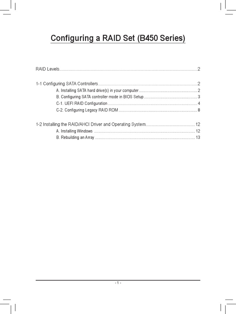 MB Manual B450-Raid PDF | PDF | Bios | Hard Disk Drive
