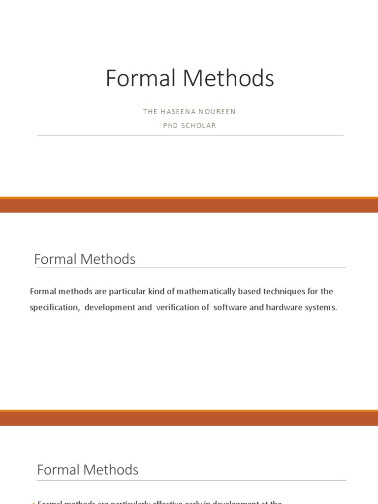 How To Research Formally | PDF | Formal Methods | Formal Verification