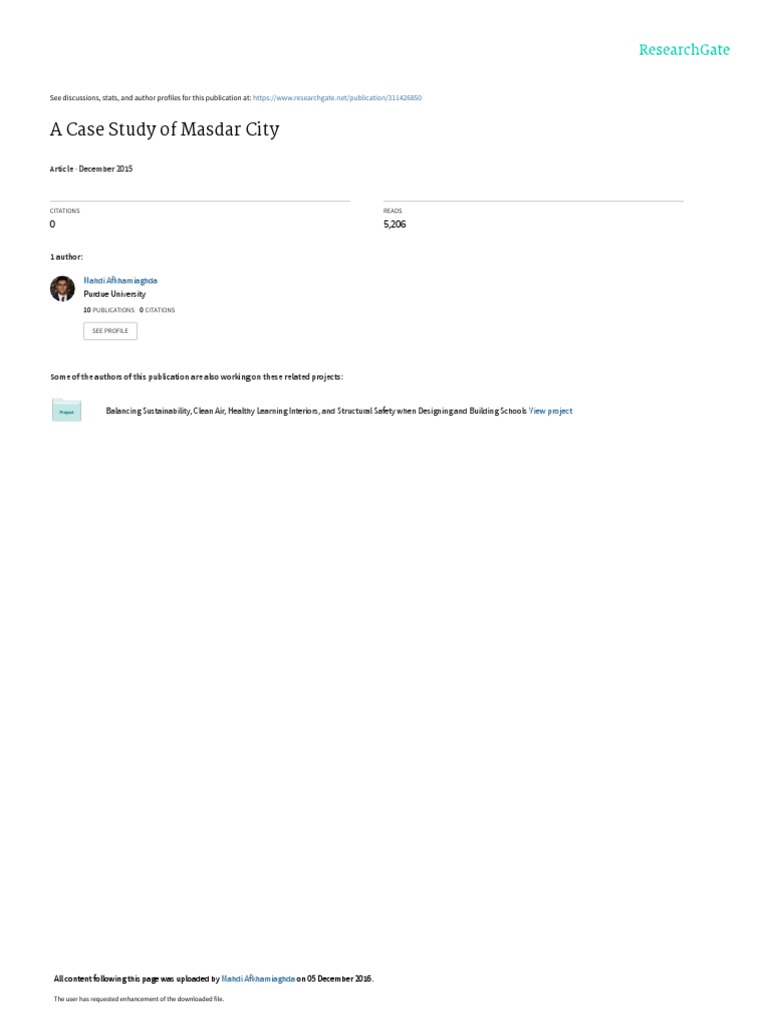 A Case Study of Masdar City | Download Free PDF | Window | Humidity